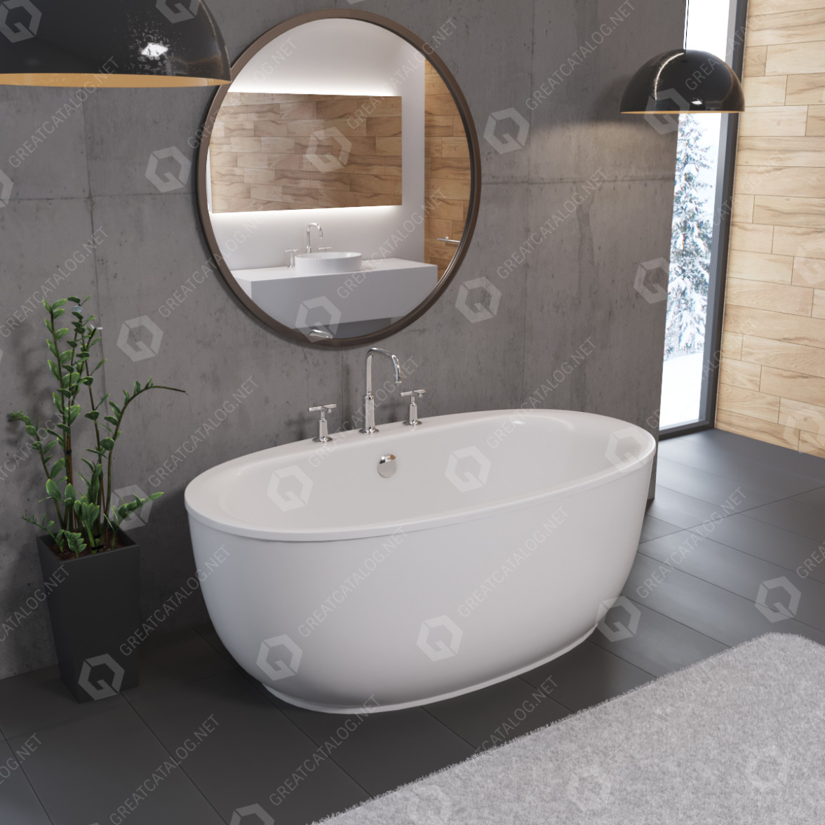 Bathtub Kohler K-6369 Sunstruck 3D model - GreatCatalog 569