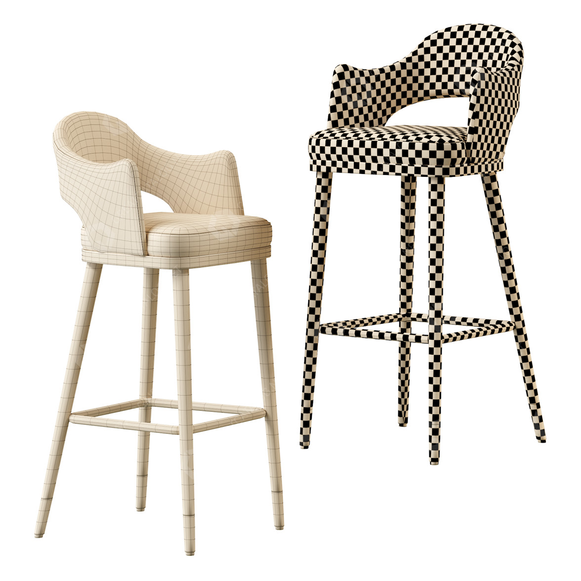Bar Stool Kelly Wearstler Rigby 3D model - GreatCatalog 10103