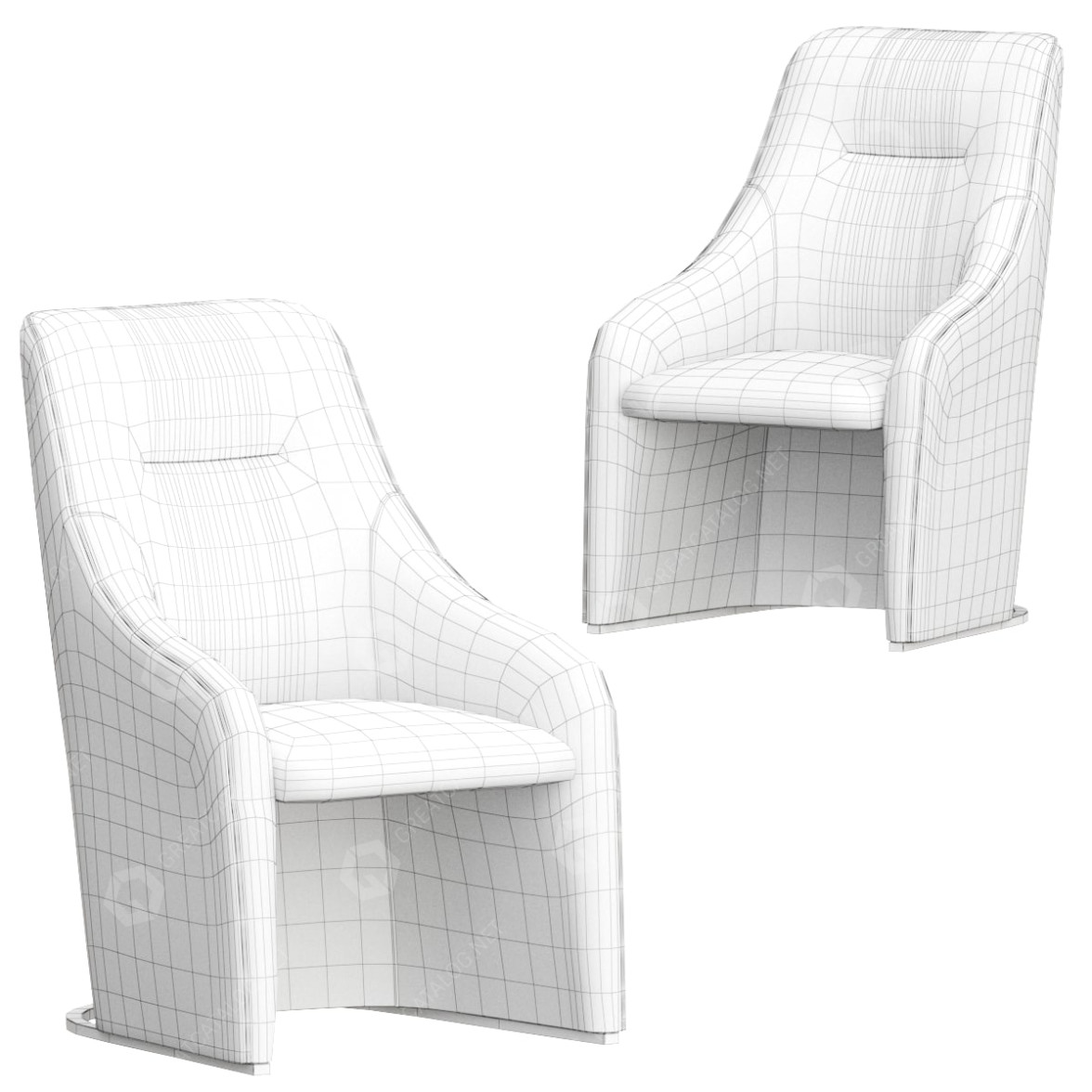 Armchair Viccarbe Nagi 3D model - GreatCatalog 10449