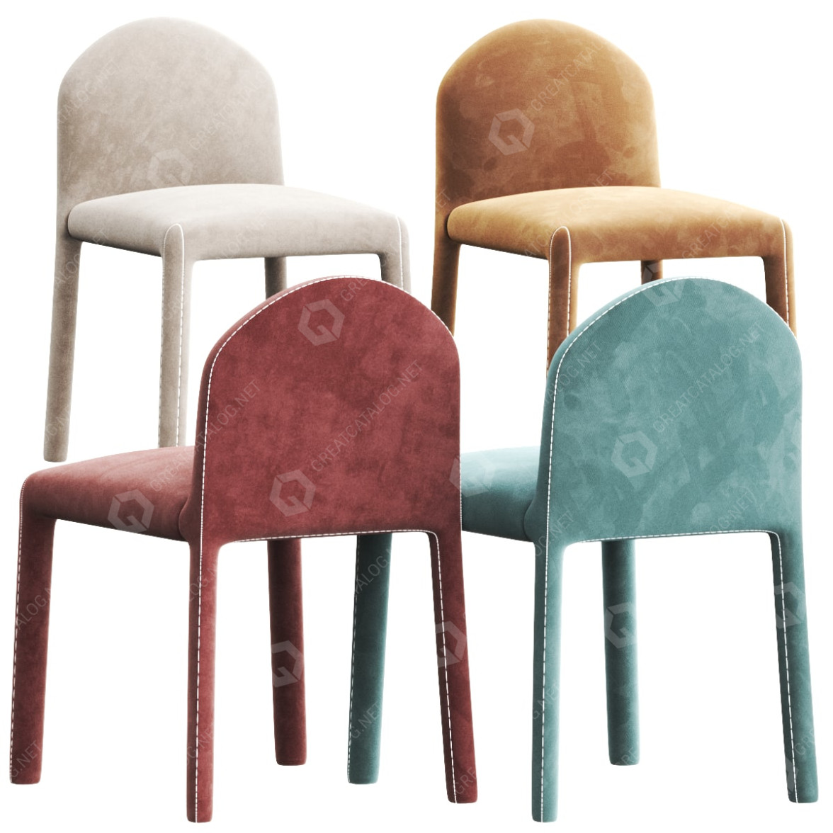 Chair Driade Soiree 3D model - GreatCatalog 10619