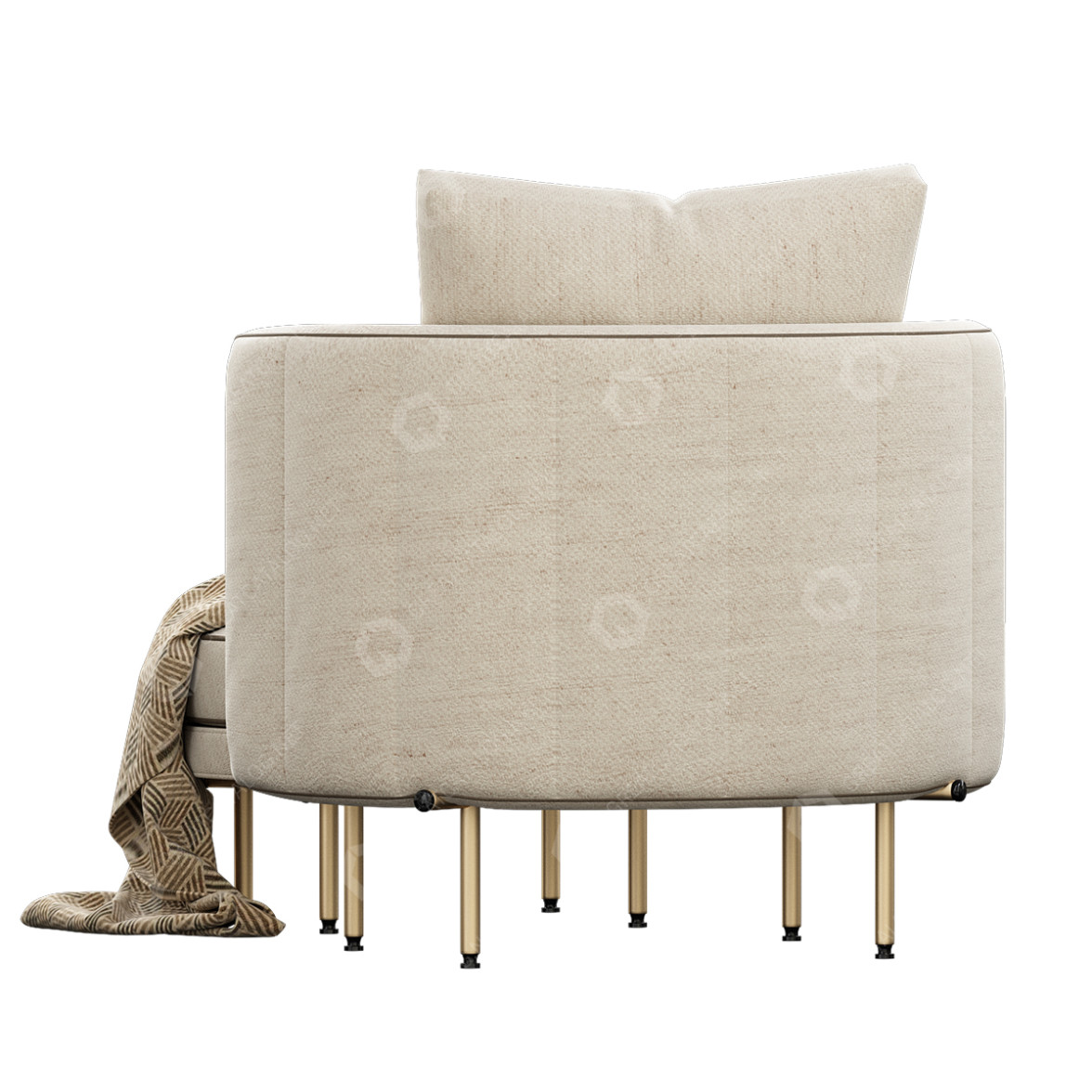 Armchair and Ottoman Minotti Torii 3D model #10974 | GreatCatalog