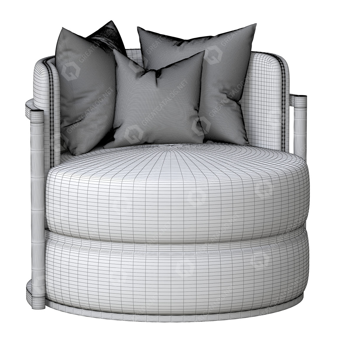 Armchair Frato Como 3D model - GreatCatalog 11182