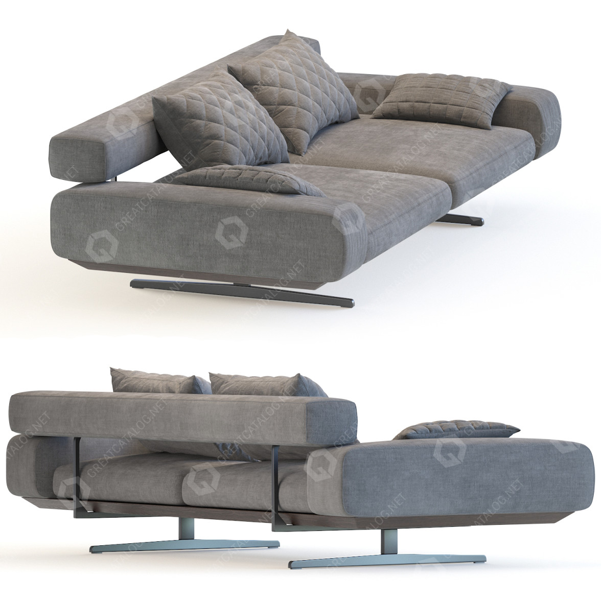 Sofa Flexform Wing 3D model・Download 3D models・Great Catalog - GreatCatalog 11288