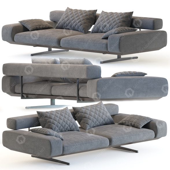 Sofa Flexform Wing 3D model・Download 3D models・Great Catalog - GreatCatalog 11288
