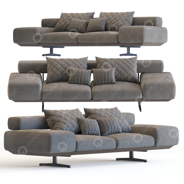 Sofa Flexform Wing COD 20643 3D model - GreatCatalog 11289