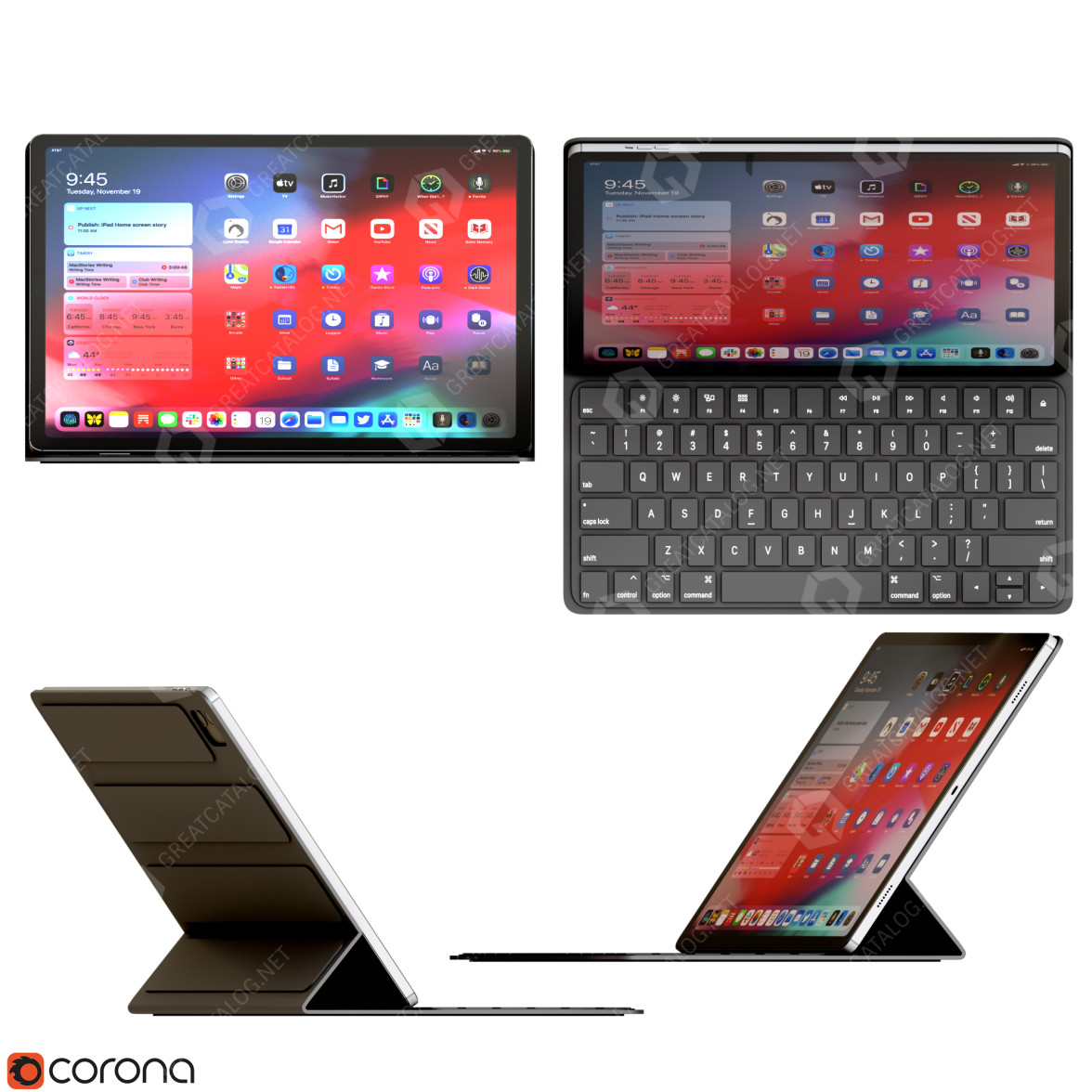 Tablet Apple IPad PRO with Key 3D model - GreatCatalog 11881