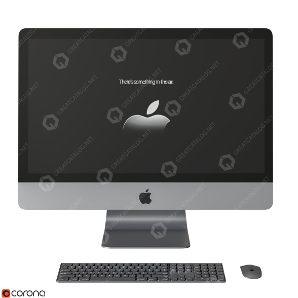 Computer Apple iMac PRO Space Gray Color 3D model - GreatCatalog 11929
