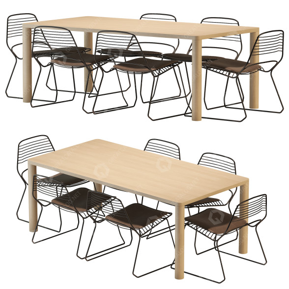 Table and Chairs Jak 3D model - GreatCatalog 11965