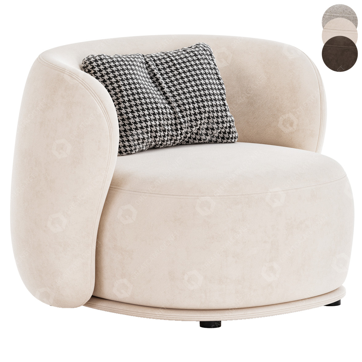 Armchair Meridiani Rene 3D model - GreatCatalog 12001