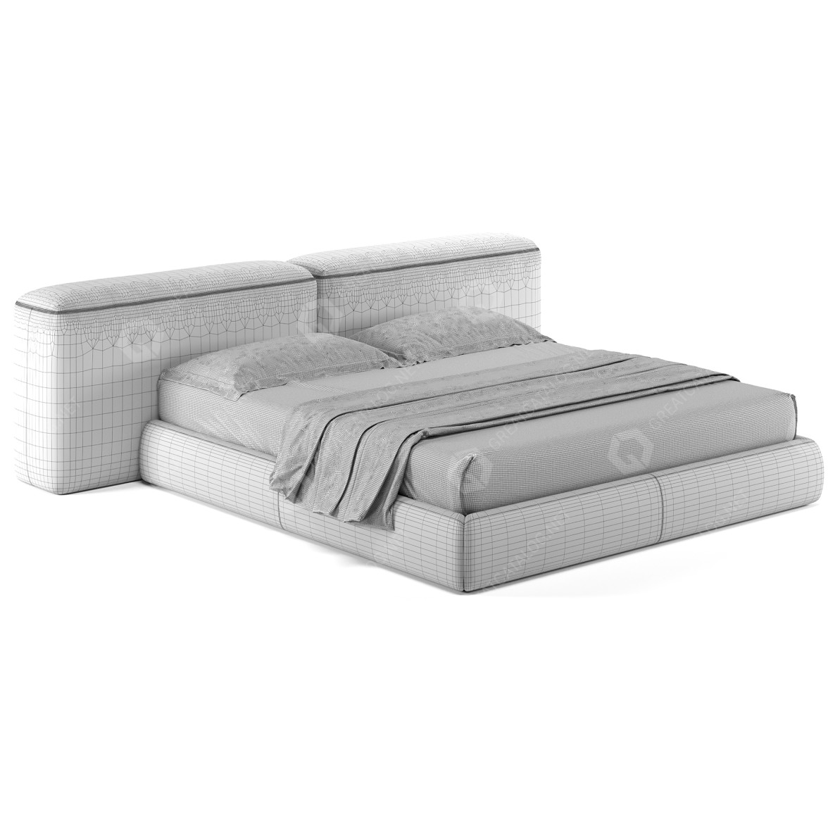 Bed Amura Lapis Linear 3D model - GreatCatalog 12700