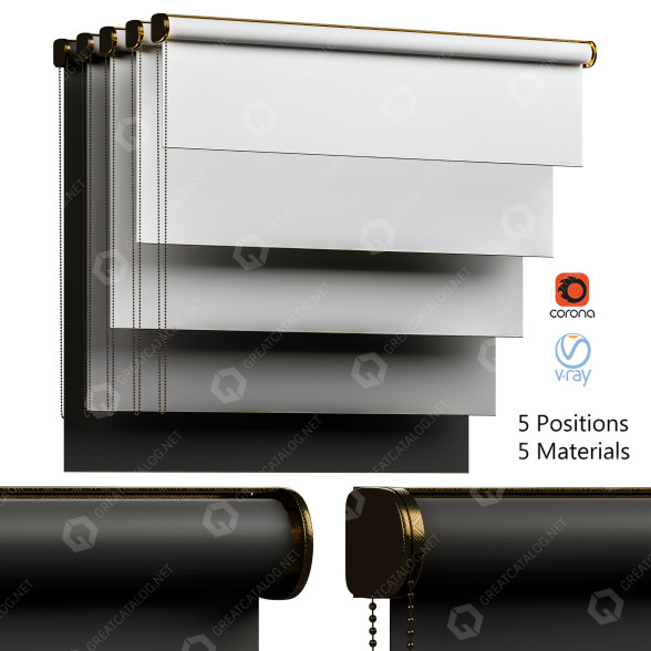 Roller Blinds Vol 05 3D model - GreatCatalog 12804