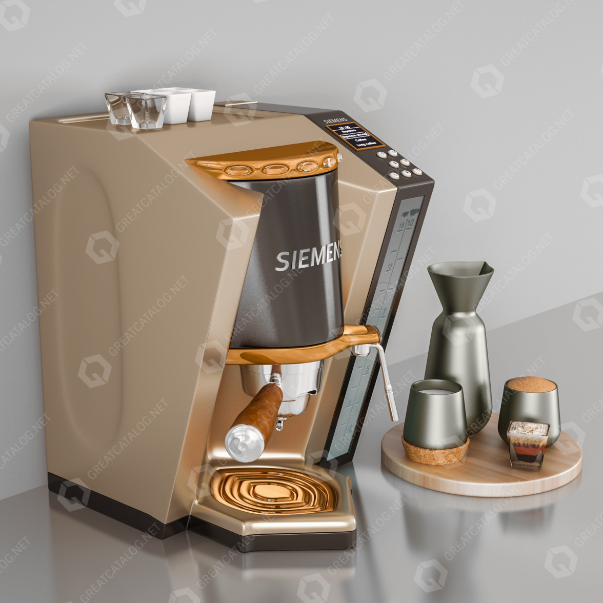 Coffee Machine Siemens Beige 3D model - GreatCatalog 12837