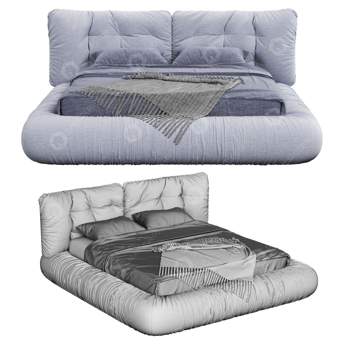 Bed Baxter Milano 3D model・Download 3D models・Great Catalog ...