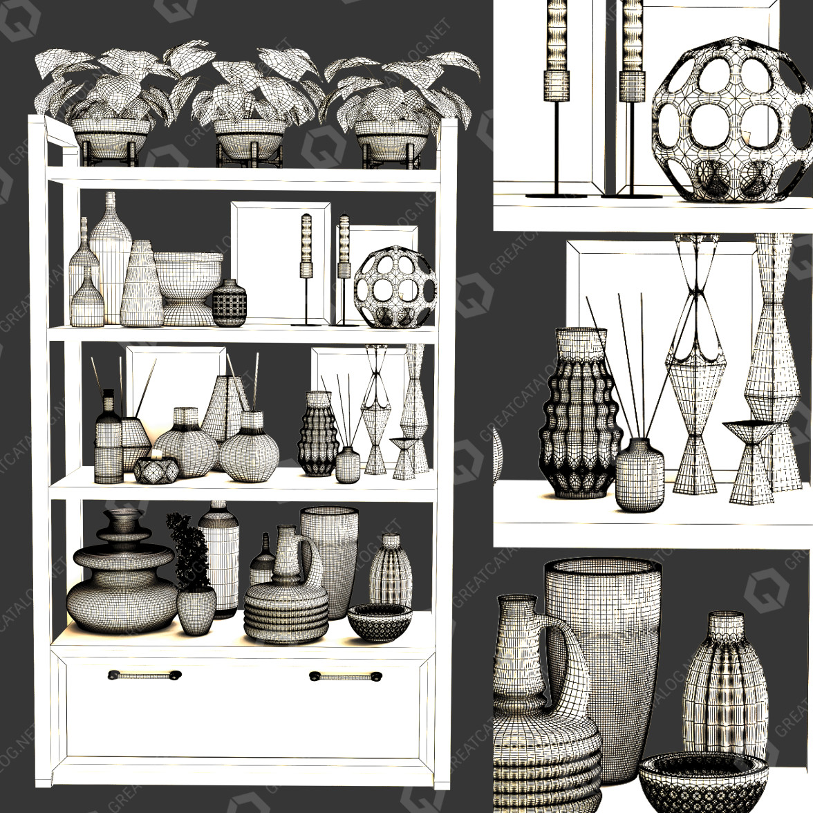 Rack and Decor Set Vol 13 3D model - GreatCatalog 12999