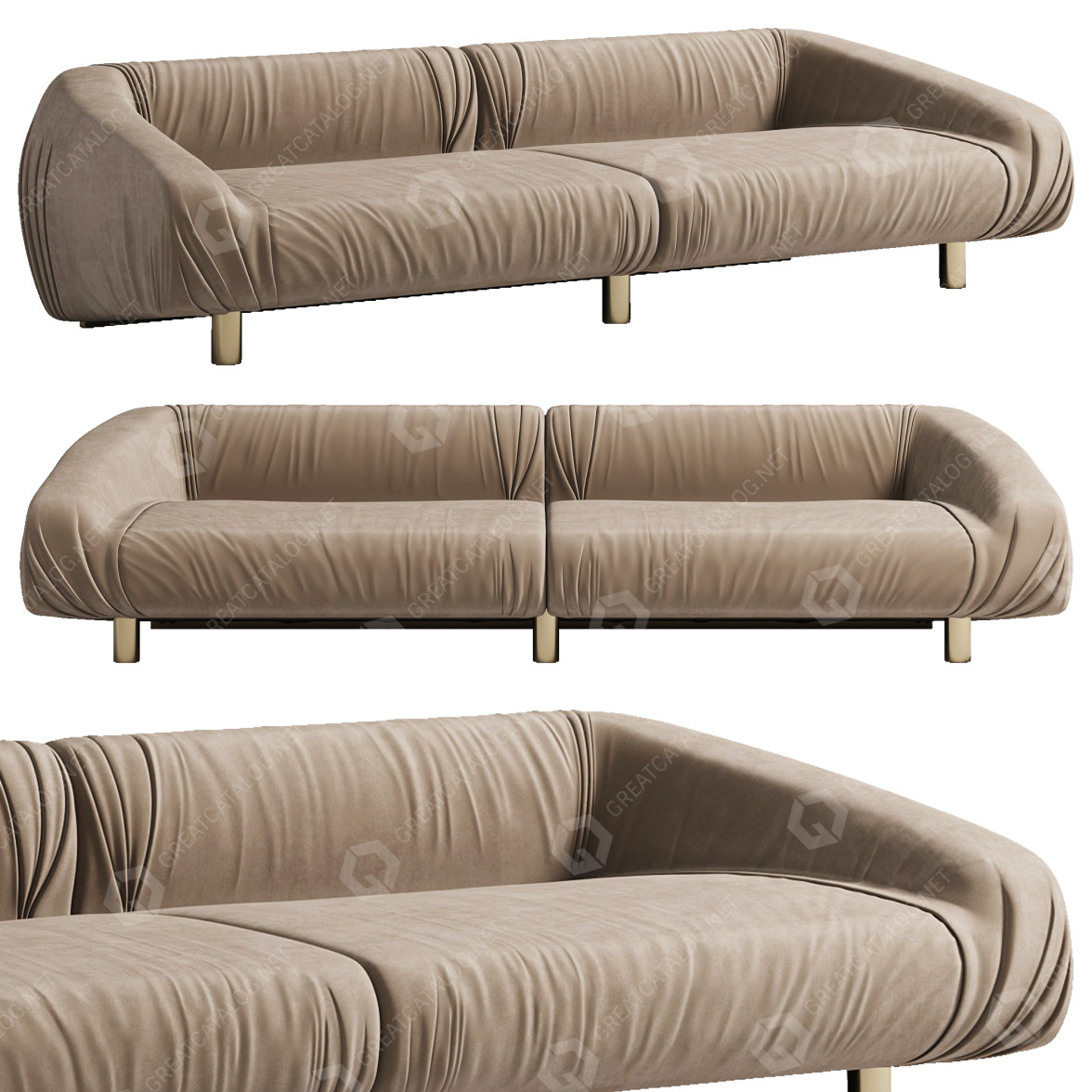 Sofa Baxter Fold 3D model・Download 3D models・Great Catalog - GreatCatalog 13414