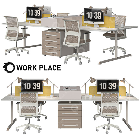 Workspace Two Color 3D model - GreatCatalog 13486