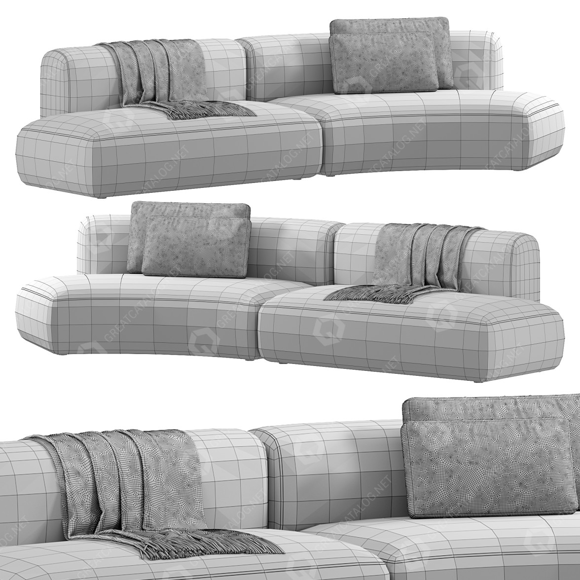 Sofa MDF Italia Cosy Curve 3D model - GreatCatalog 13656