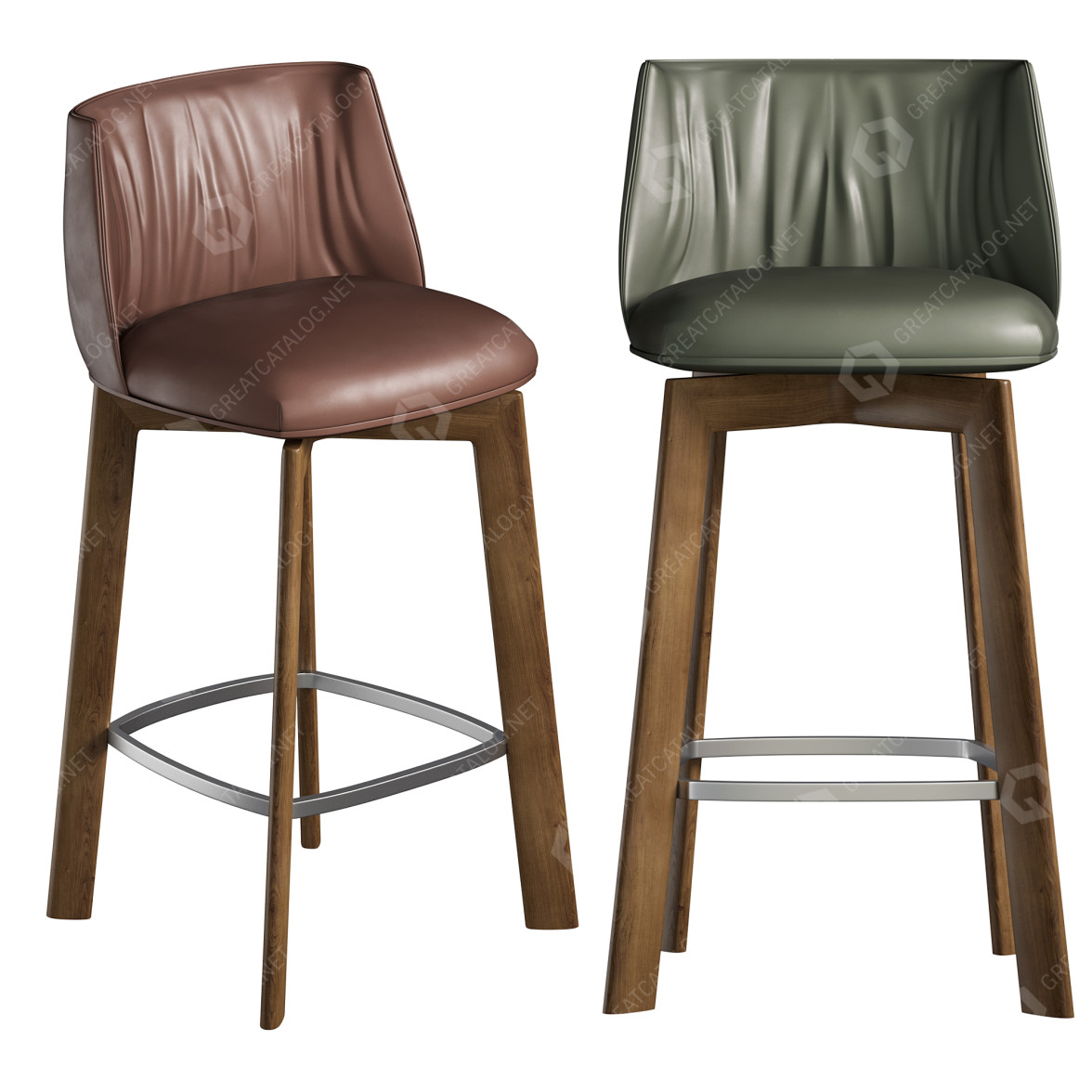 Bar Stool Poltrona Frau Archibald 3D model #13779 | GreatCatalog