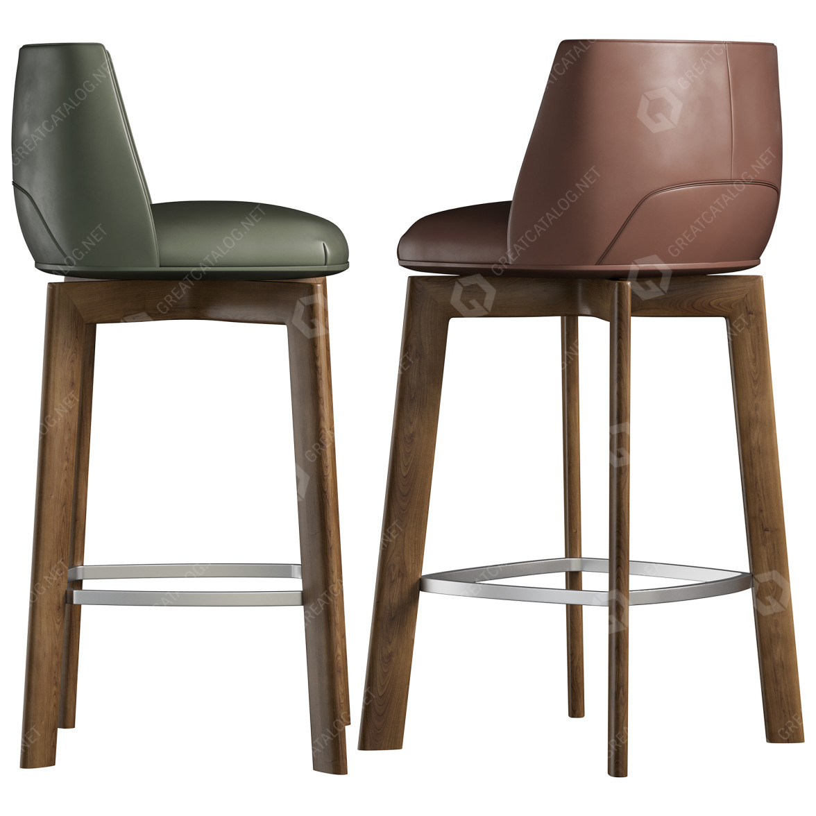 Bar Stool Poltrona Frau Archibald 3D model #13779 | GreatCatalog