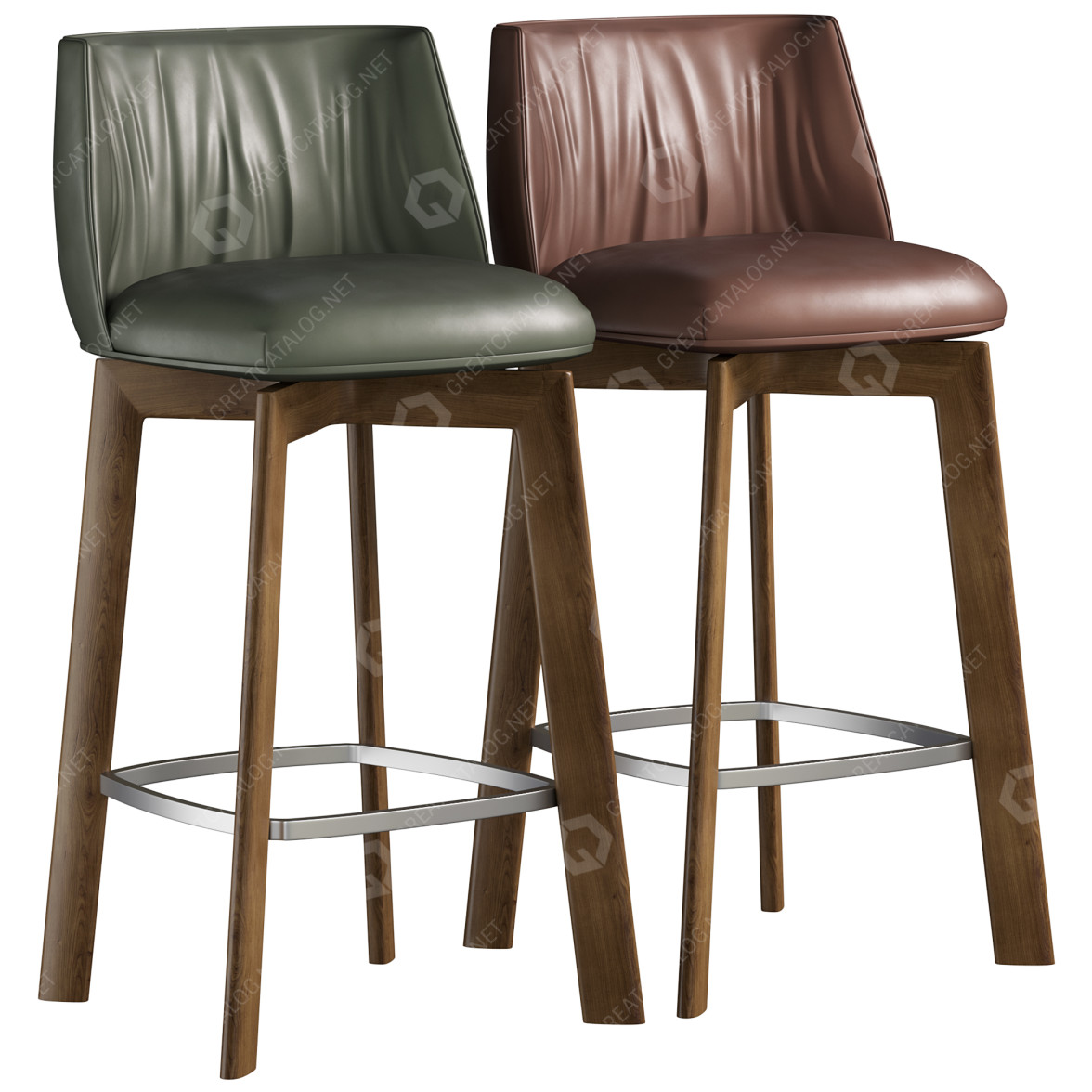 Bar Stool Poltrona Frau Archibald 3D model #13779 | GreatCatalog
