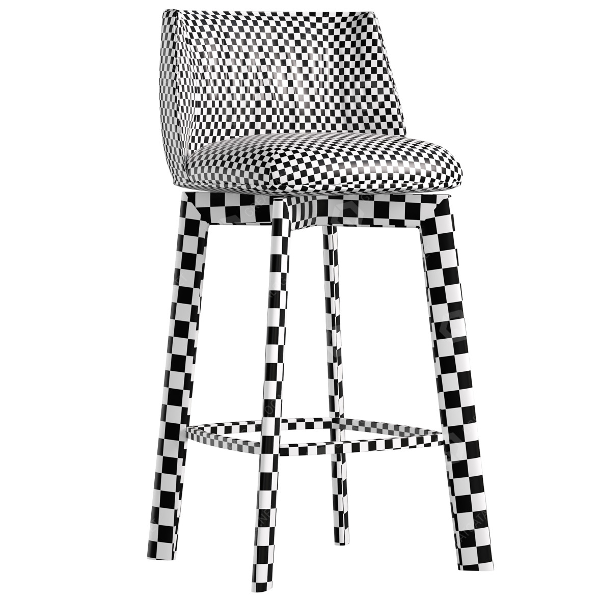 Bar Stool Poltrona Frau Archibald 3D model #13779 | GreatCatalog