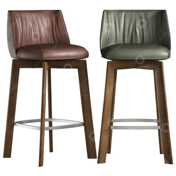 Bar Stool Poltrona Frau Archibald 3D model #13779 | GreatCatalog
