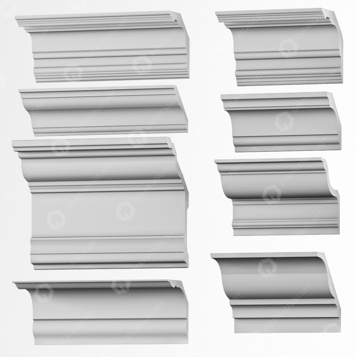 Moldings Cornice 20 Model 3D model - GreatCatalog 13852