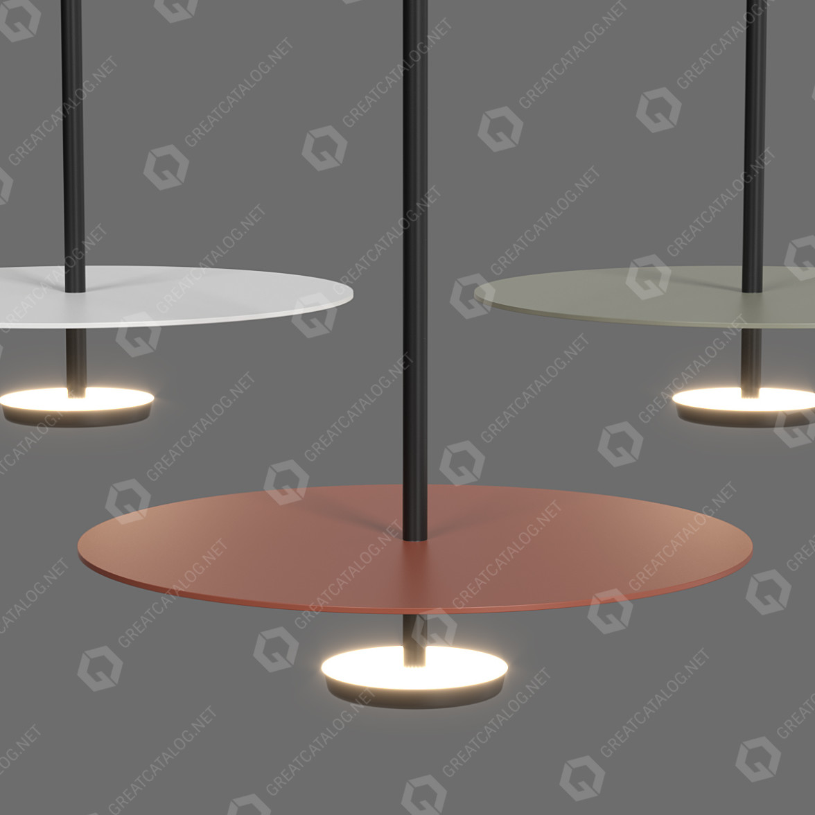Pendant Lamp Vibia Flat 3d model for download ⚡ free and paid version for | GreatCatalog