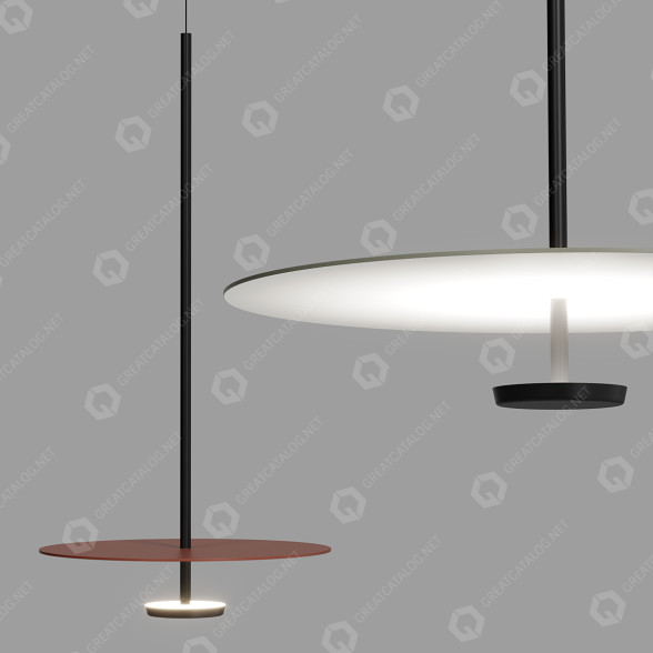 Pendant Lamp Vibia Flat 3D model - GreatCatalog 13956
