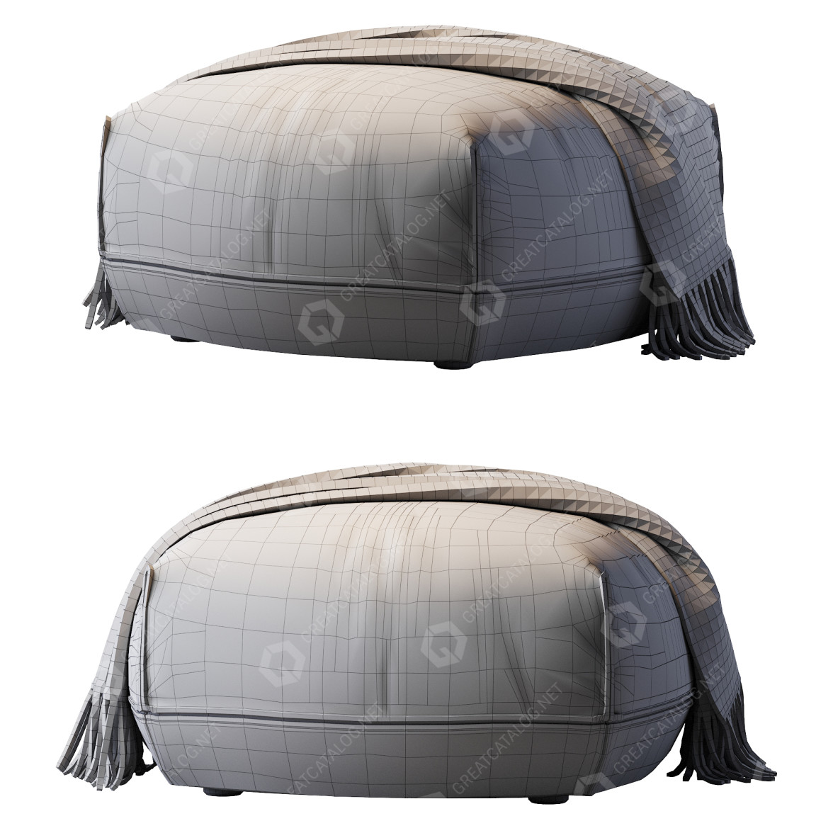 Pouf Kristalia Brioni Medium 3D model - GreatCatalog 14128