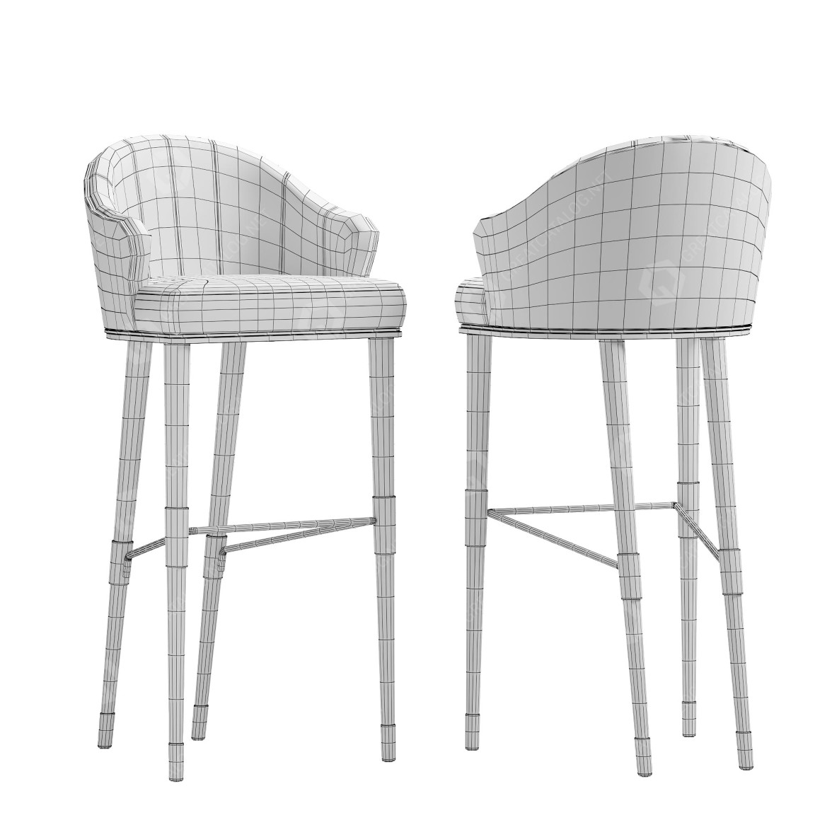 Bar Stool Mezzo Collection Ellis 3D model #14188 | GreatCatalog