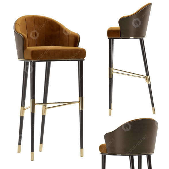 Bar Stool Mezzo Collection Ellis 3D model - GreatCatalog 14188