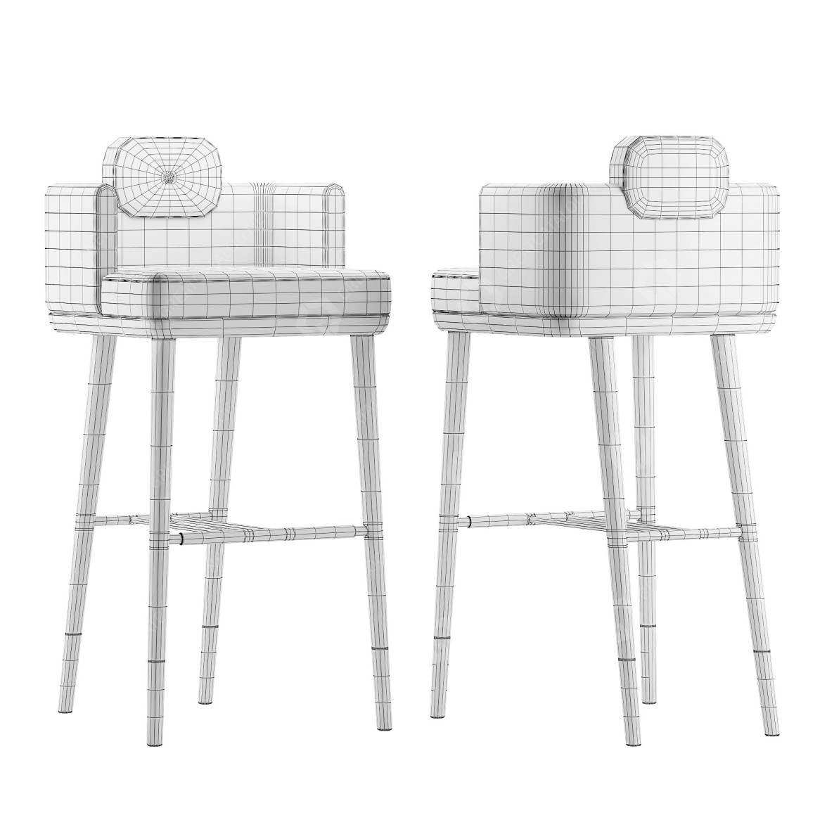 Bar Stool Mezzo Collection Ashby 3D model - GreatCatalog 14192