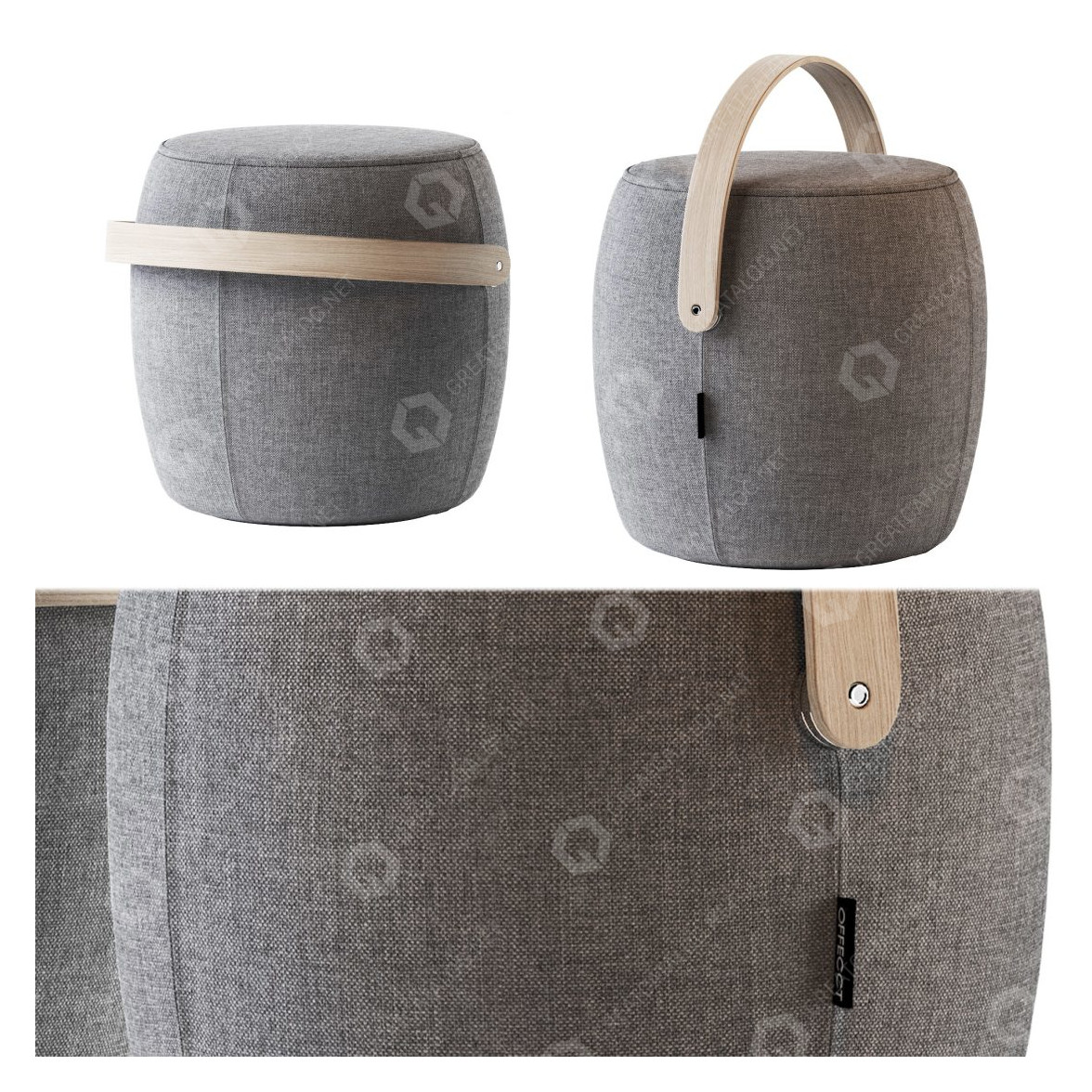 Stool Offecct Carry On 3D model・Download 3D models