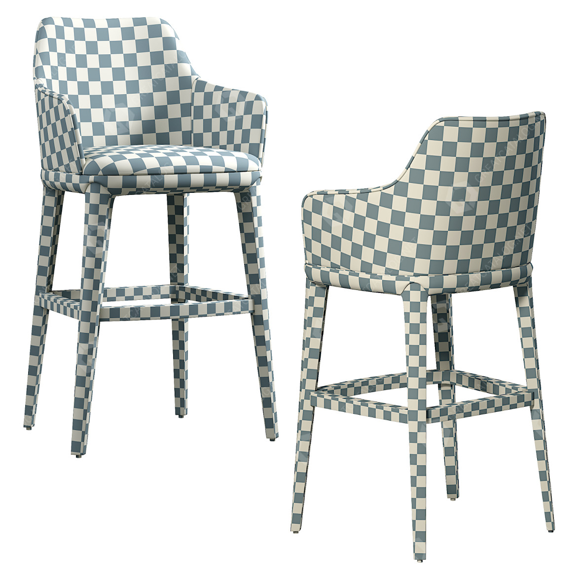 Bar Stool Parla Design Sabien A 3D model - GreatCatalog 14794