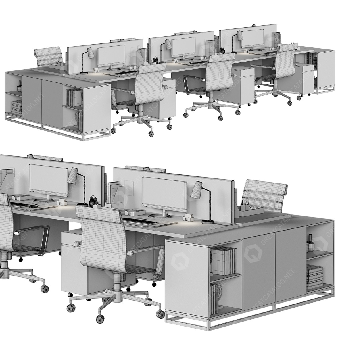 Workspace Office Furniture Set 01 3D model - GreatCatalog 14918