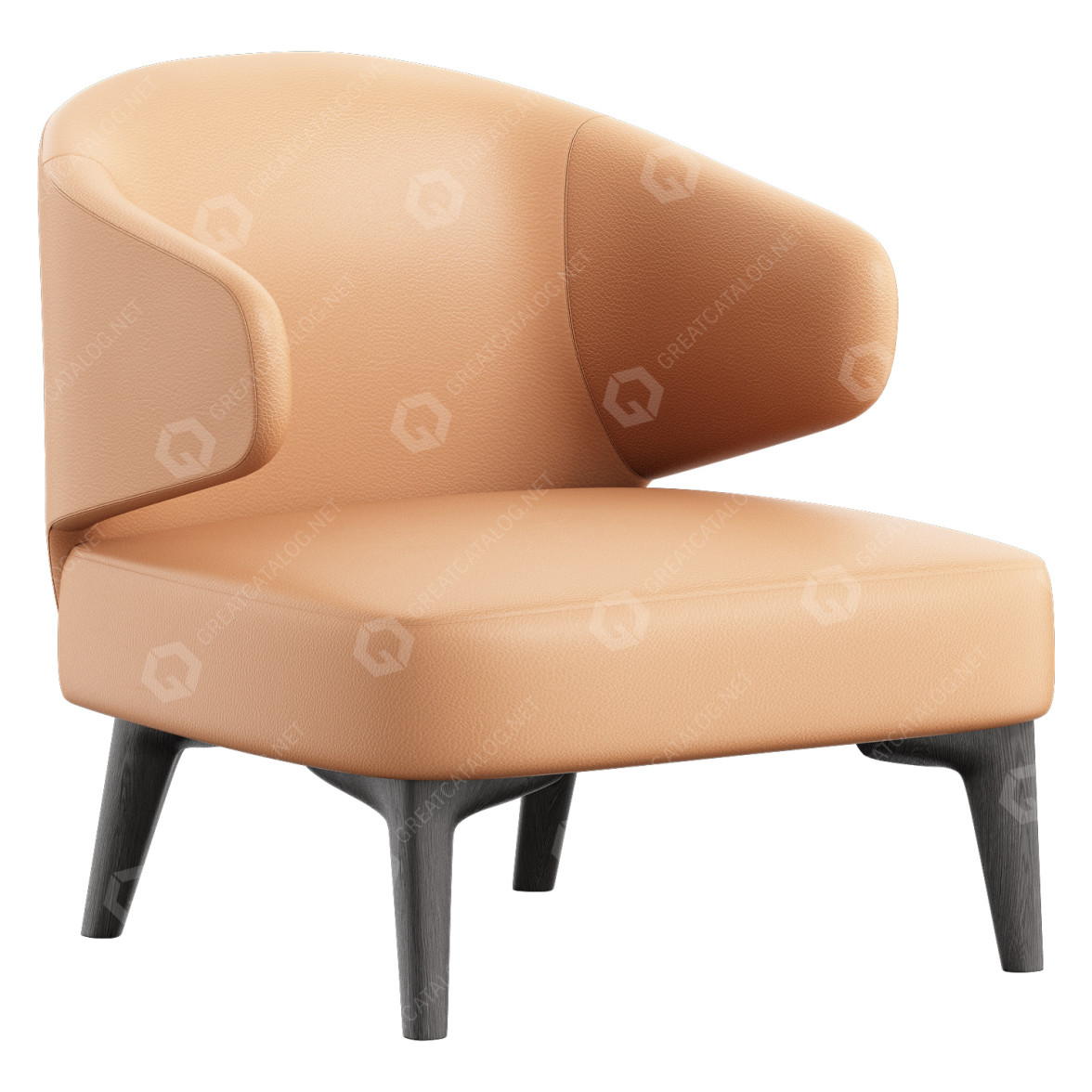 Armchair Minotti Aston 3D model - GreatCatalog 15112