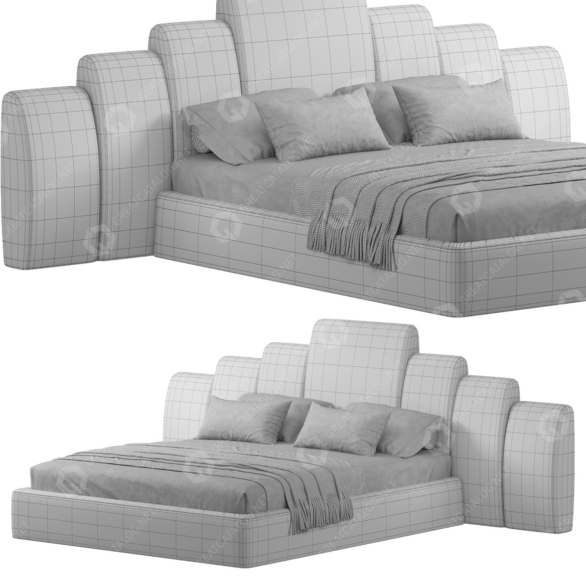 Bed Hommes Studio Kara 3D model - GreatCatalog 15200