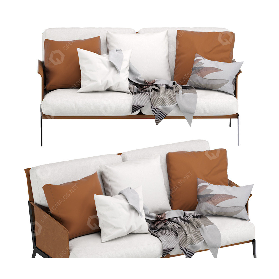 Sofa Flexform Happy Hour 3D model - GreatCatalog 15202