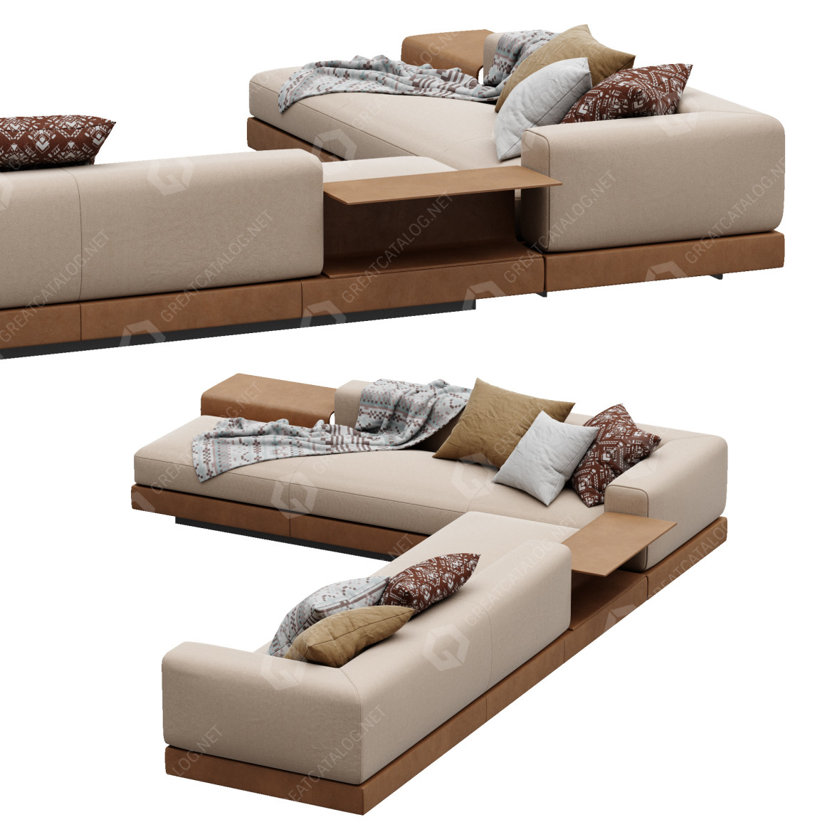 Sofa Minotti Connery Beige 3D model - GreatCatalog 15241