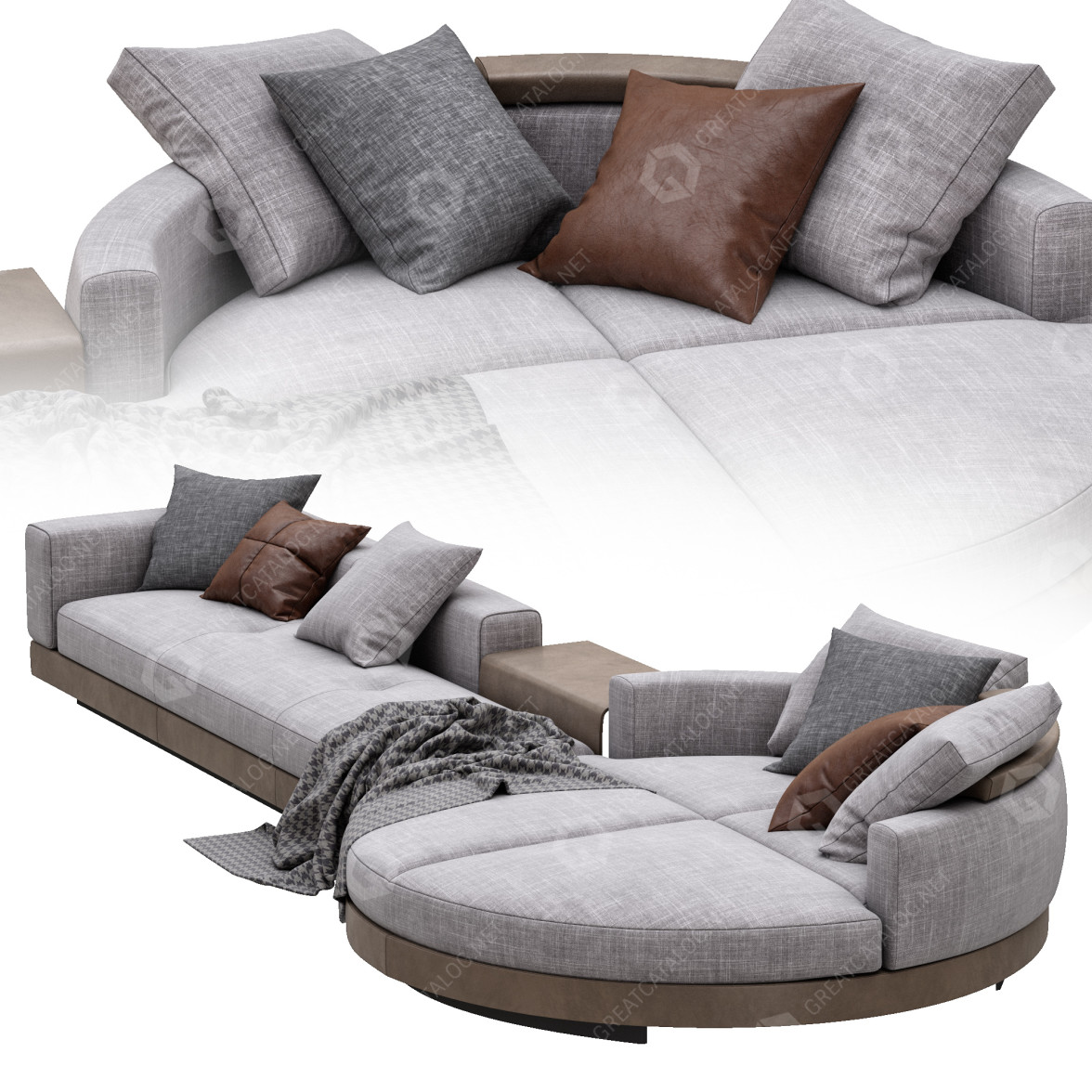 Sofa Minotti Connery 3D model #15242 | GreatCatalog