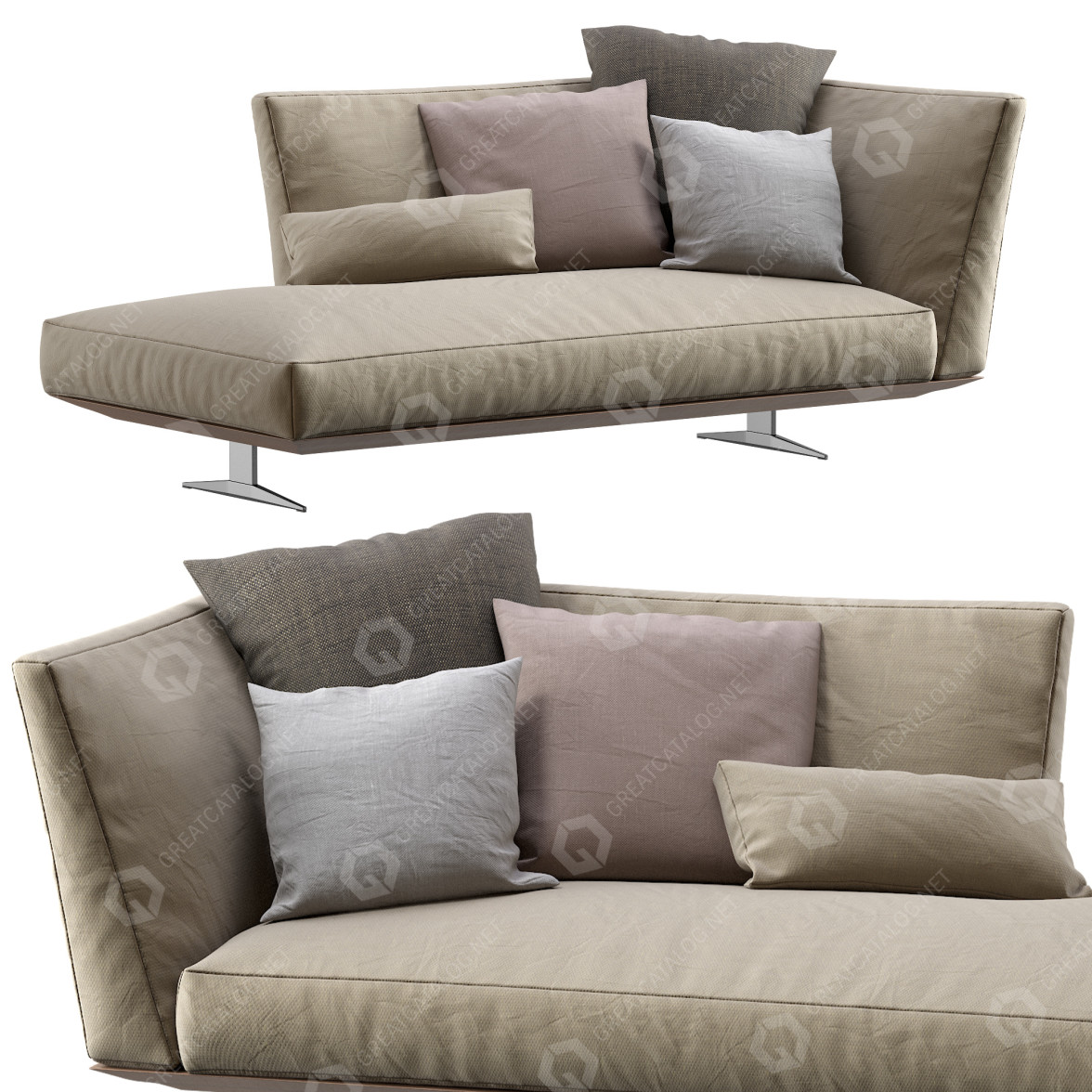 Couch Flexform Evergreen 3D model - GreatCatalog 15255