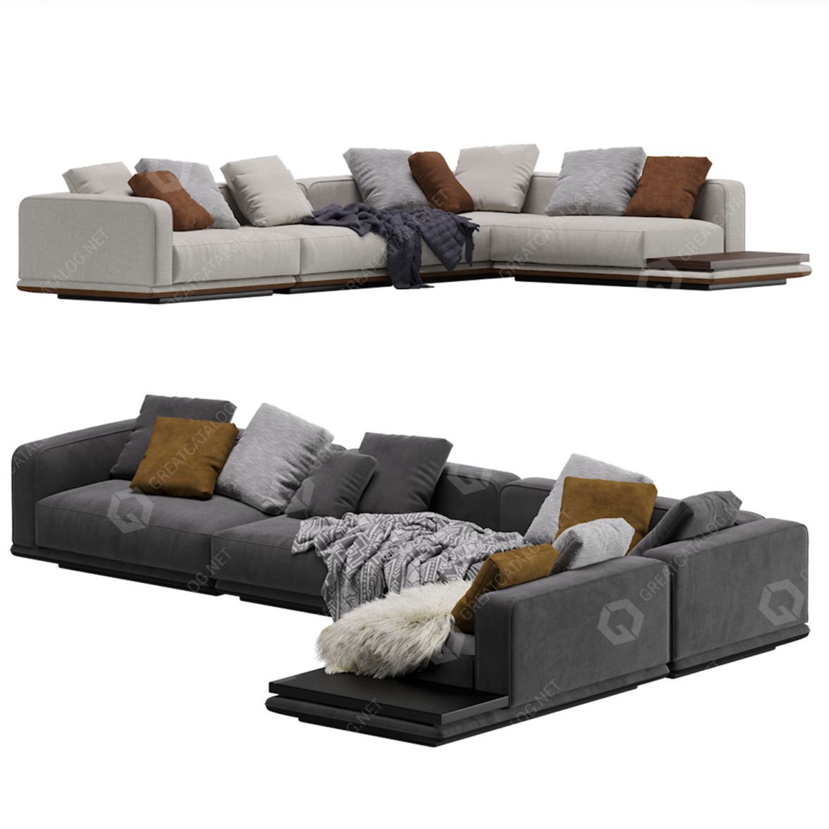 Sofa Minotti Horizonte Modular 13 3D model - GreatCatalog 15311