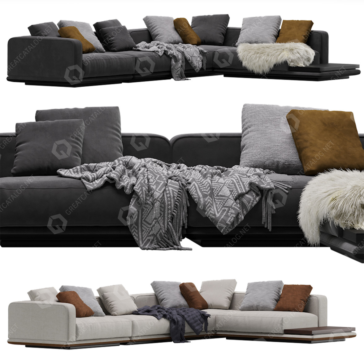 Sofa Minotti Horizonte Modular 13 3D model - GreatCatalog 15311