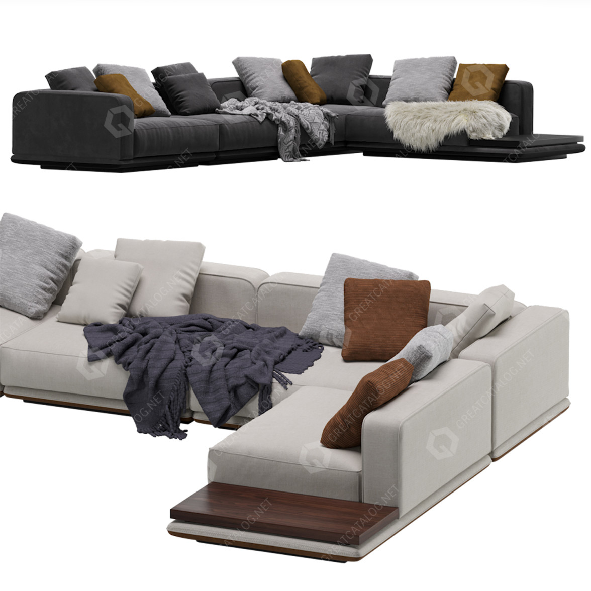 Sofa Minotti Horizonte Modular 13 3D model - GreatCatalog 15311