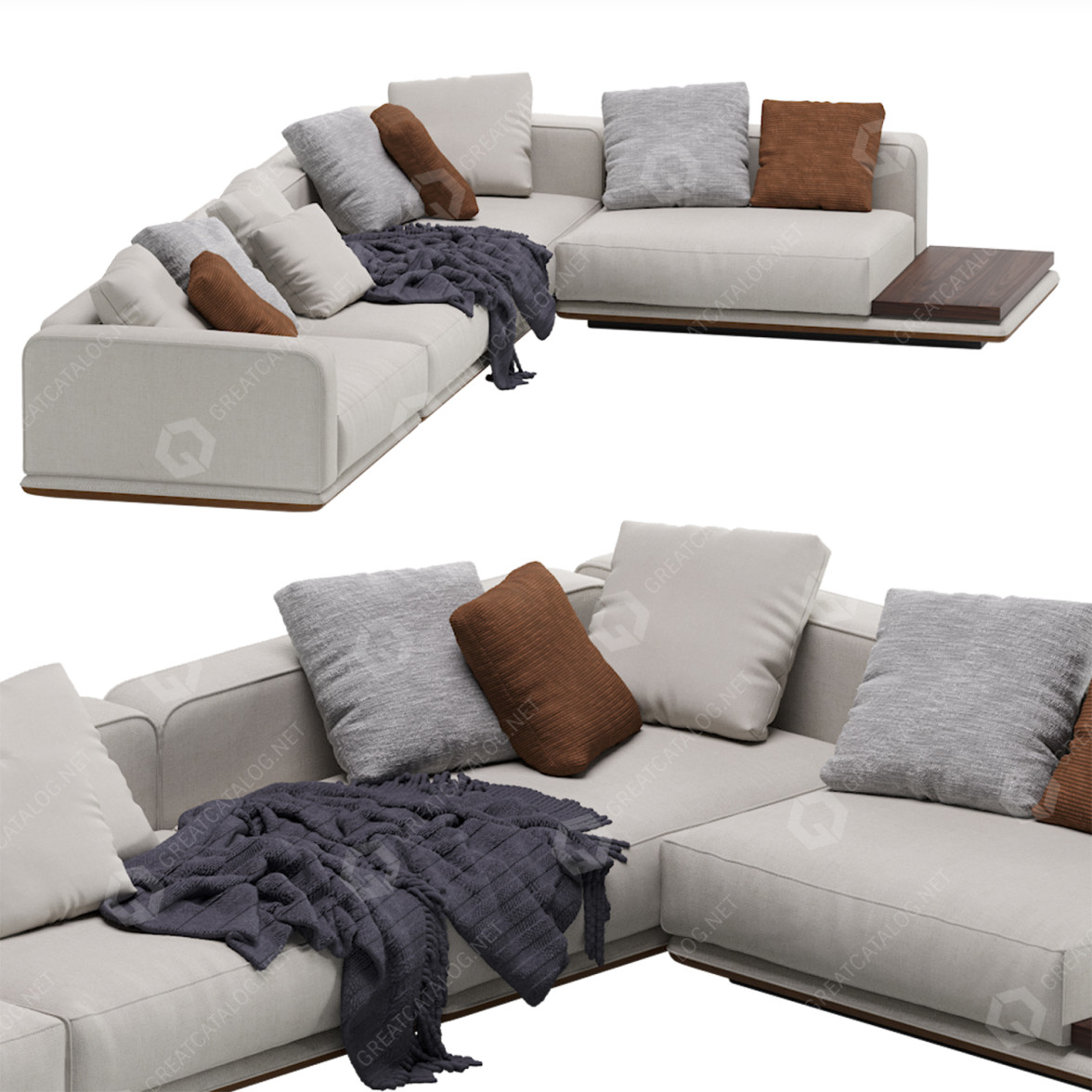Sofa Minotti Horizonte Modular 13 3D model - GreatCatalog 15311