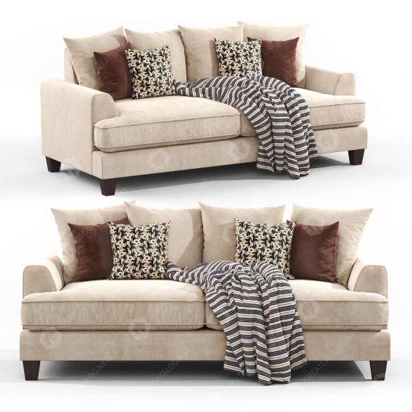 Sofa Sofah Elsie 3-Seater 3D model - GreatCatalog 15486