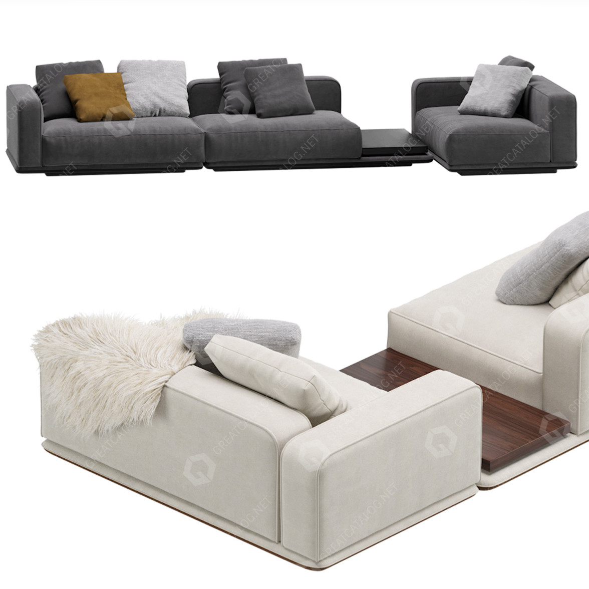 Sofa Minotti Horizone Modular 14 3D model - GreatCatalog 15743