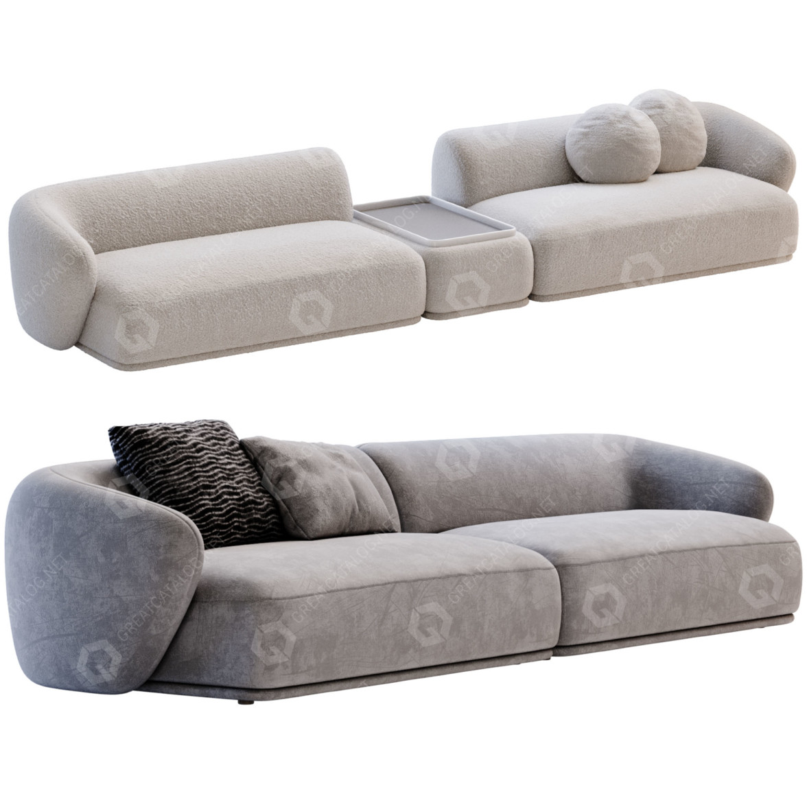 Sofa Meridiani Rene 3D model - GreatCatalog 16003