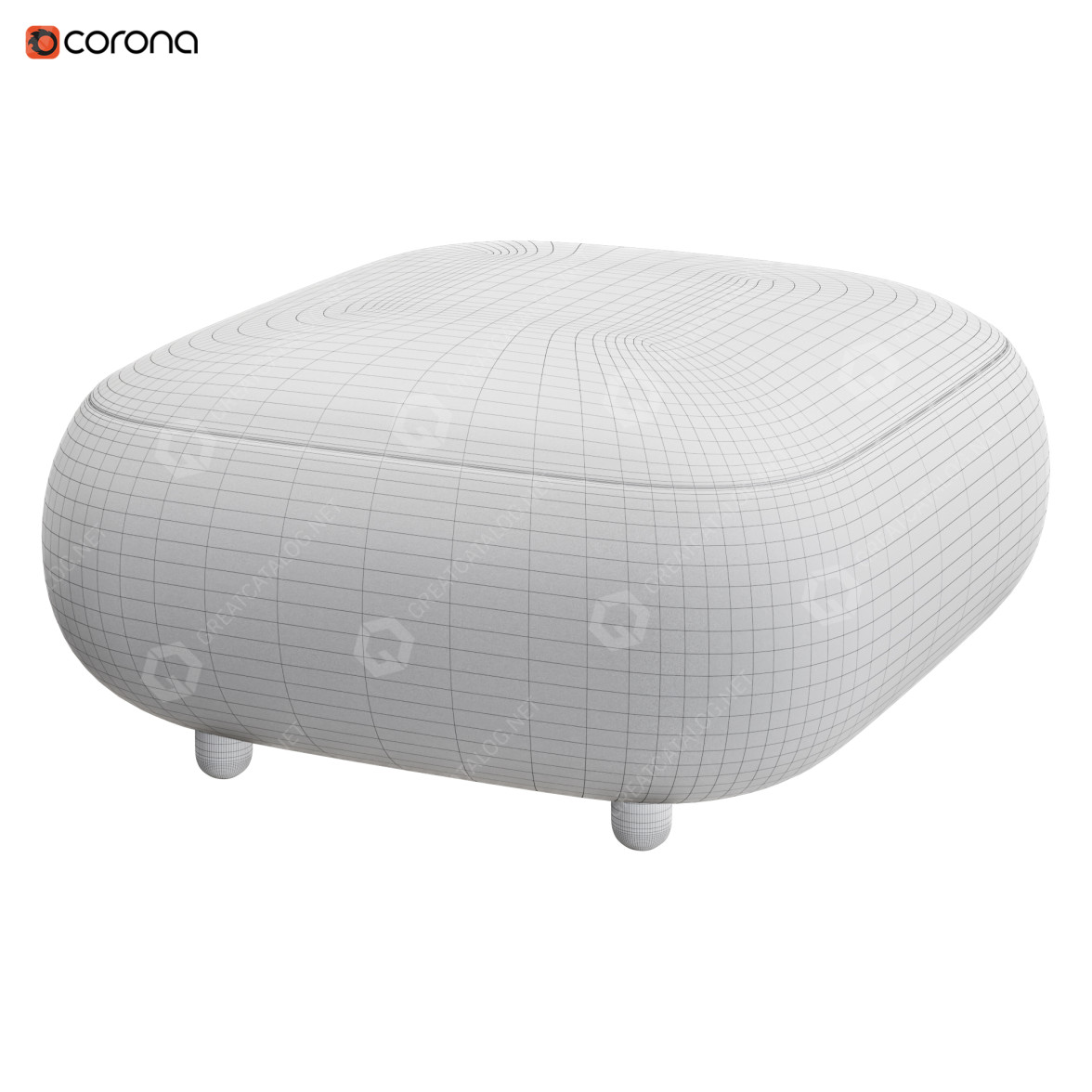 Ottoman DesignByThem Sundae 3D model・Download 3D models